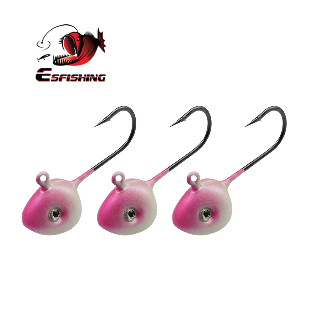 ESFISHING-Fishing-hook-10pcs-Jig-Head-Eye-Hook-fishing-tackle-For-Soft ...
