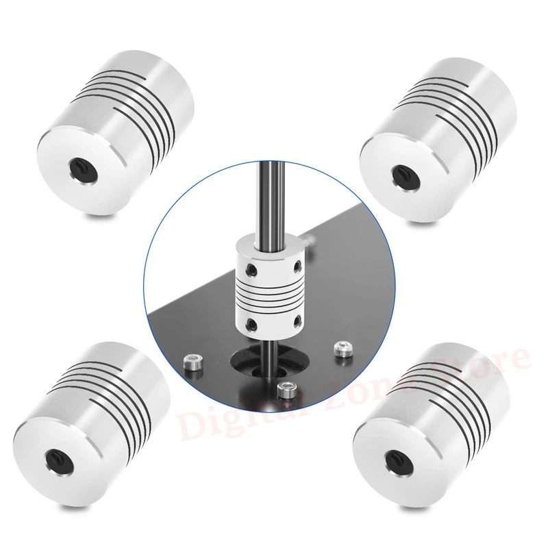 4Pcs-Flexible-Couplings-5mm-to-8mm-NEMA-17-Shaft-Coupler-Aluminum-Alloy ...
