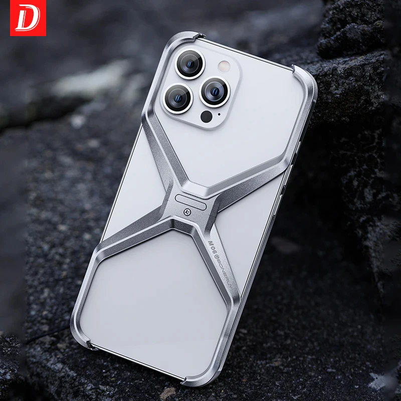 Luxury-Aluminum-Rimless-Phone-Case-For-iPhone-15-13-14-Pro-Max-Metal-X ...