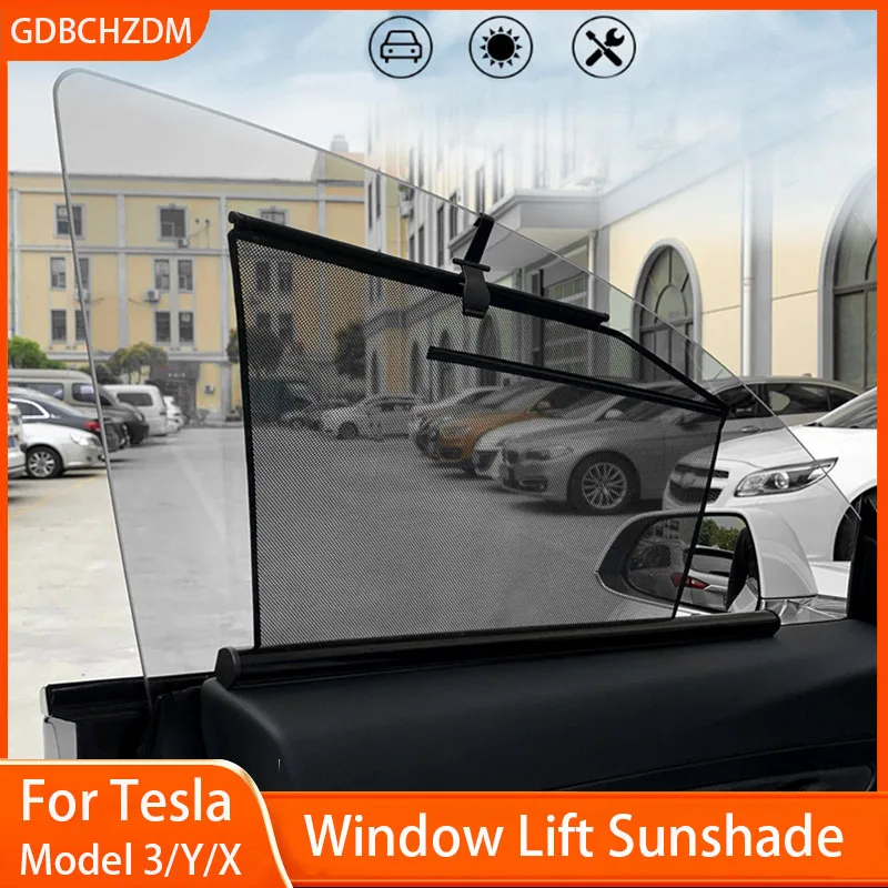 Car Lifting Window Sunshade Custom Sun Shade for Tesla Model 3 Y X S ...