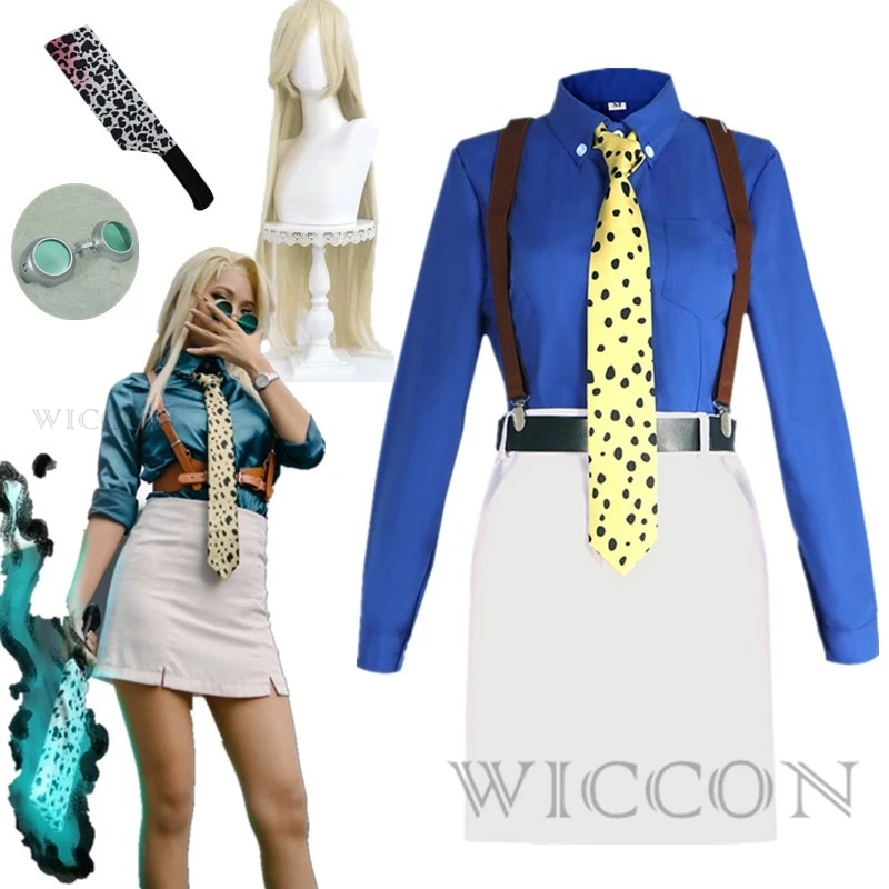Anime-Nanami-Kento-Cosplay-Costume-Genderswap-Suit-Belt-Glasses-Short ...