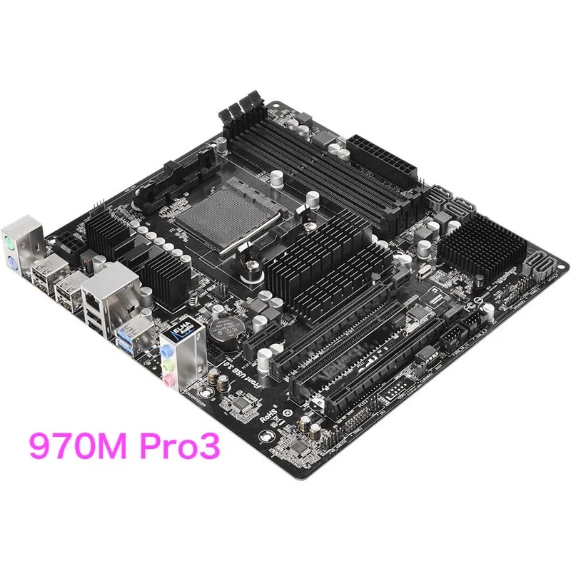 Asrock 970M Pro3 Motherboard 64GB AM3+ DDR3 Micro ATX Mainboard fully work Free Shipping ...
