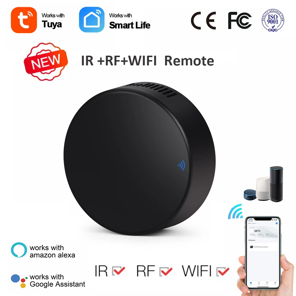 Hot-433MHZ-RF-Remote-Control-Tuya-IR-WiFi-Remote-Control-Smart-Universal-Infrared-Smart-works ...