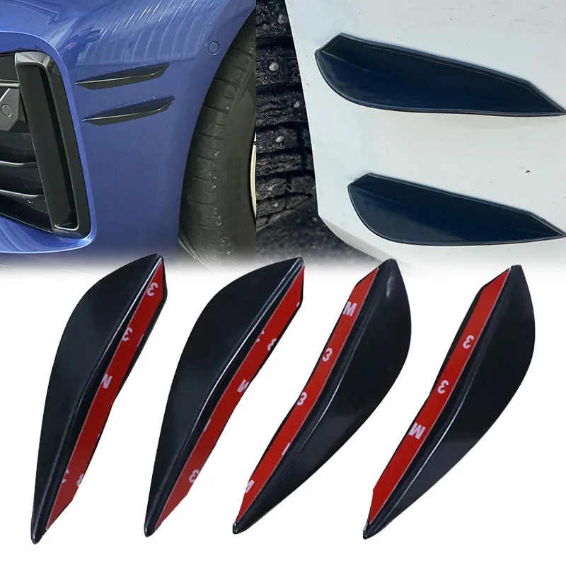 4pcs-Car-Front-Bumper-Lip-Decoration-Diffuser-Shunt-Fin-Body-Spoiler ...