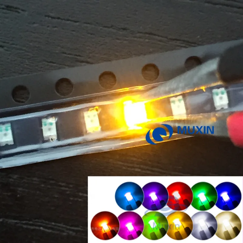 0805 smd led Red Yellow Green White Blue Pink UV Ice RGB BIUE Orange ...