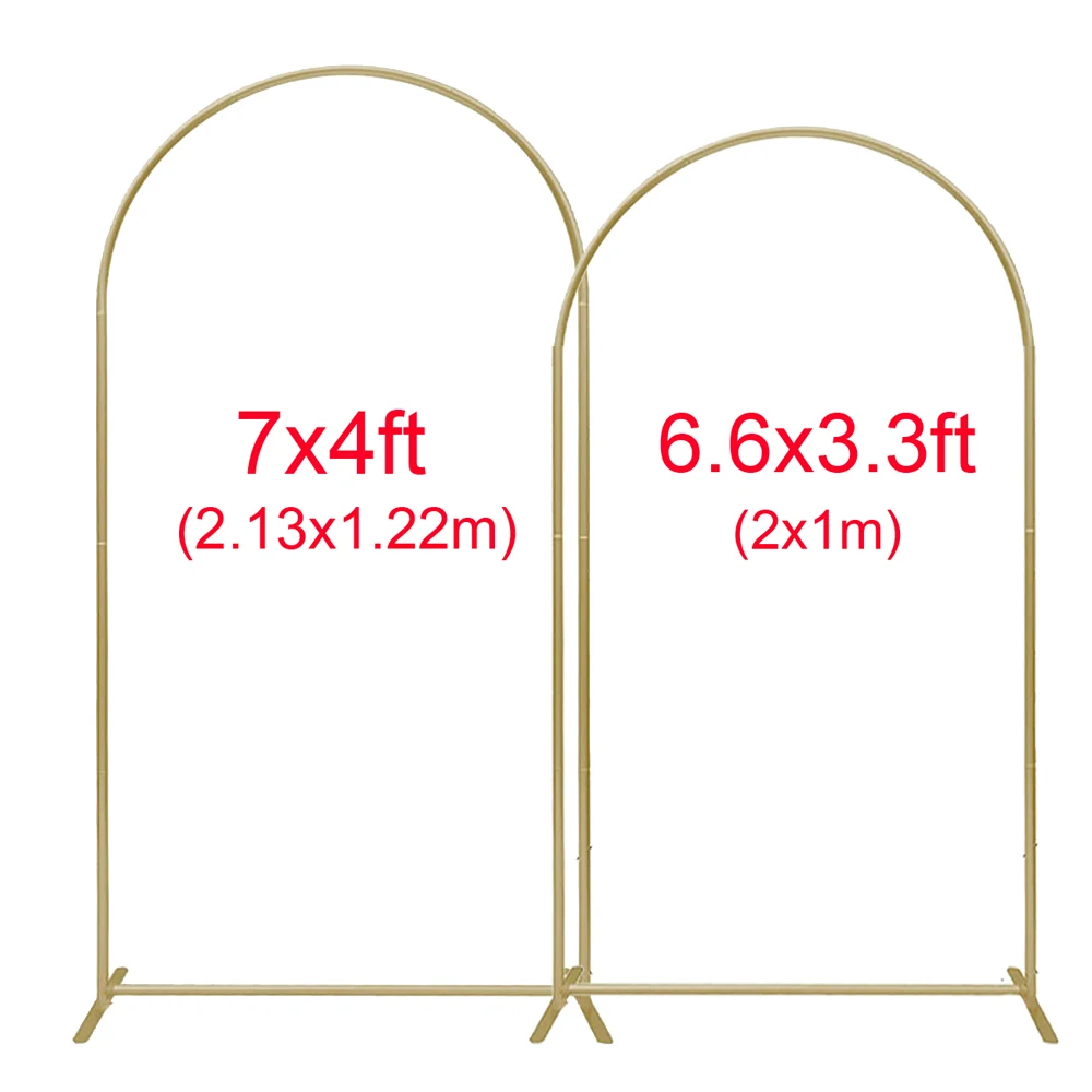2Pcs-Metal-Gold-Silver-Wedding-Arch-Backdrops-Stand-Birthday-Party ...