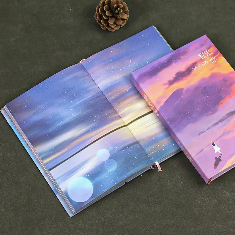 Full-Color-Page-Notebook-Beautiful-Cute-Diary-112-Sheets-Student ...