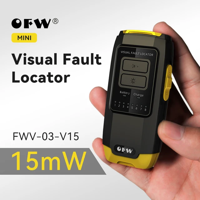 OFW 미니 시각 장애 탐지기 광섬유 케이블 테스터, FC/SC/ST 커넥터 RJ45 케이블 테스트 광학 레드 레이저 VFL