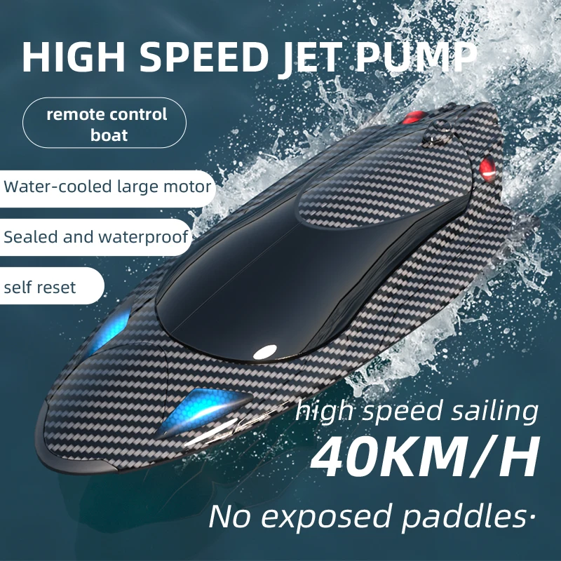 2-4G-RC-High-Speed-Racing-Boat-30km-h-Waterproof-Rechargeable-Model ...