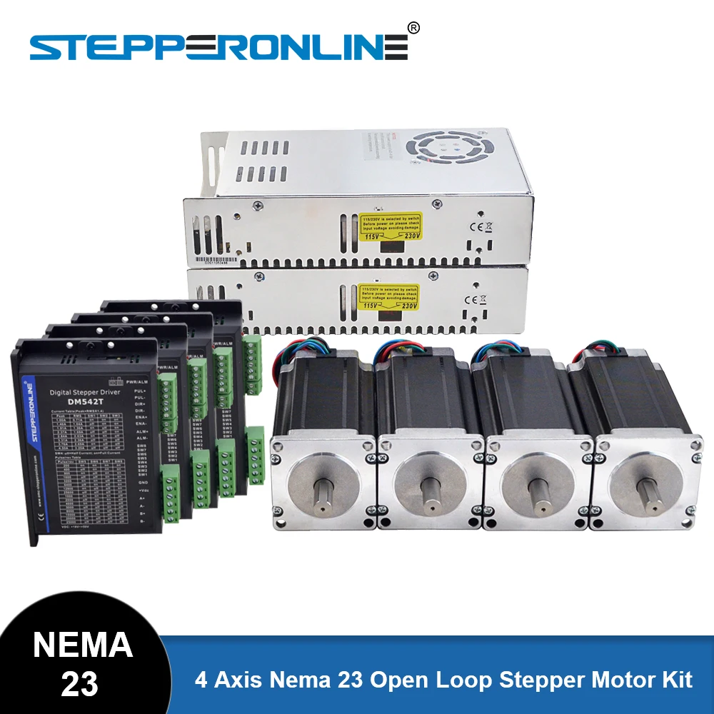 STEPPERONLINE-Nema-23-4-Axis-CNC-Router-Kit-3N-m-Open-Loop-Stepper ...