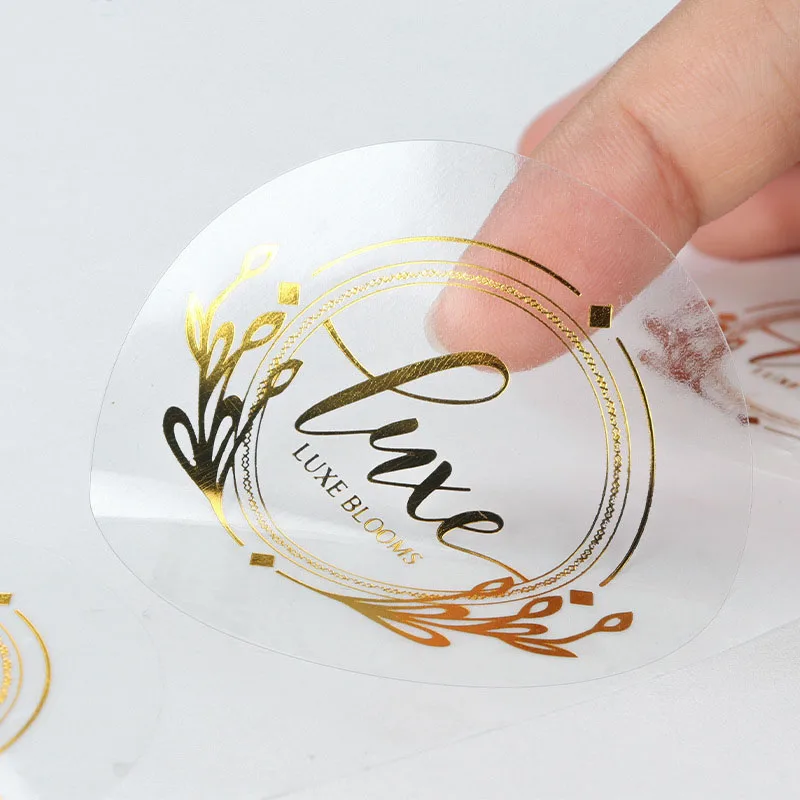 100-Pcs-Gold-Foil-Sticker-Custom-Business-Logo-Wedding-Custom-Label ...