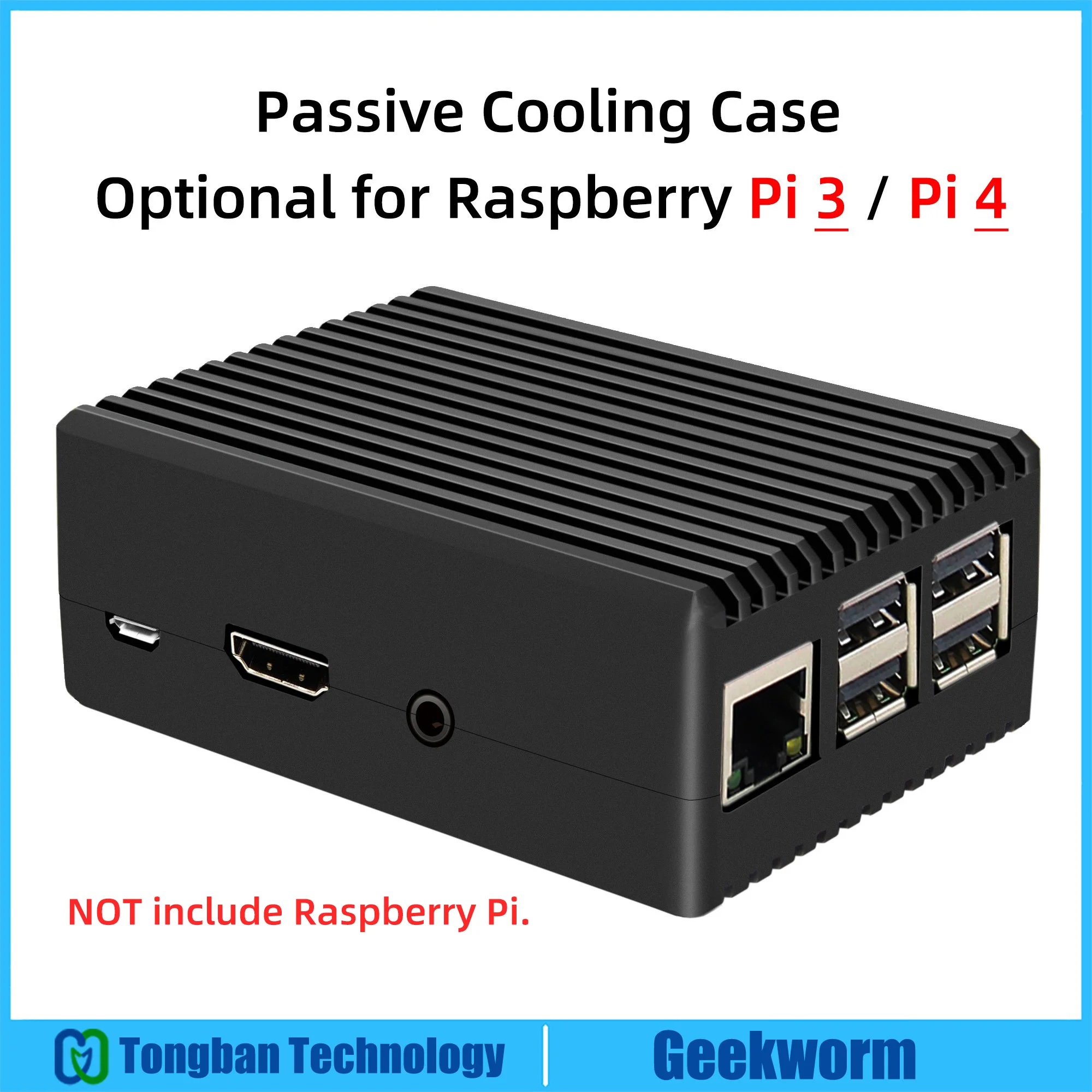 Capa Raspberry Pi 3 Com Estojo, Estojo De Liga De Alumínio Com ...