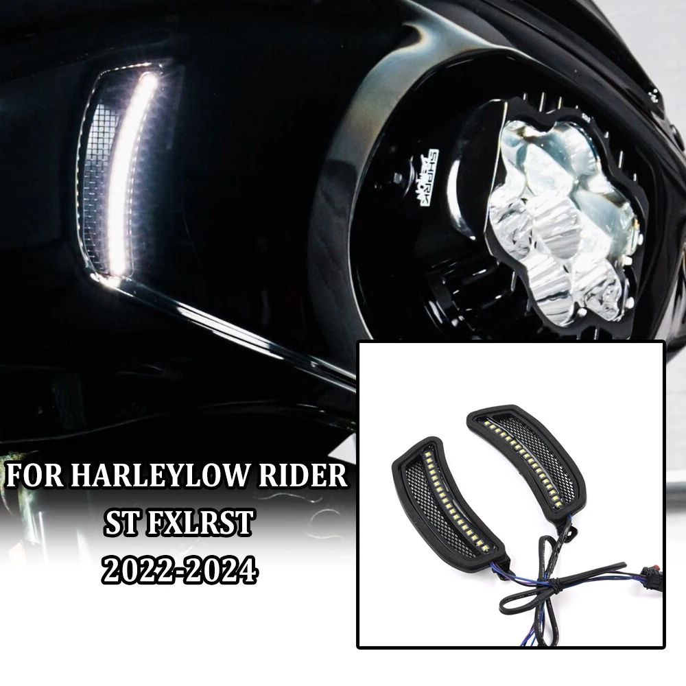 Stylish-White-Tracer-LED-Headlight-Vent-Accents-Enhance-Your-Harley ...