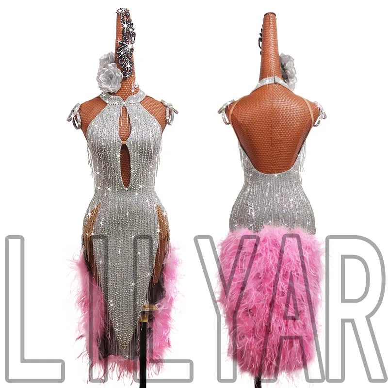 LILYAR-s-New-Latin-Dance-Performance-Competition-Art-Exam-Adult-Silver ...