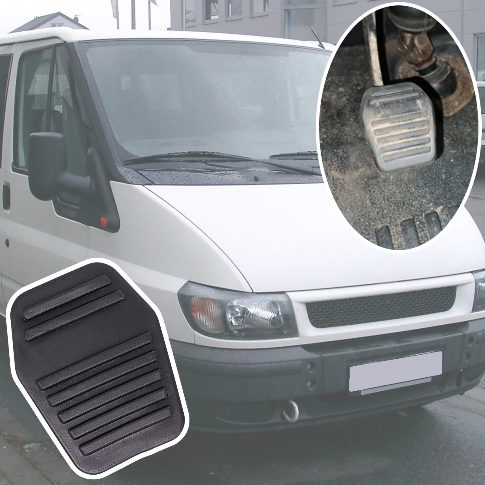 Rubber-Brake-Clutch-Foot-Pedal-Pad-Cover-Replacement-For-Ford-Transit ...