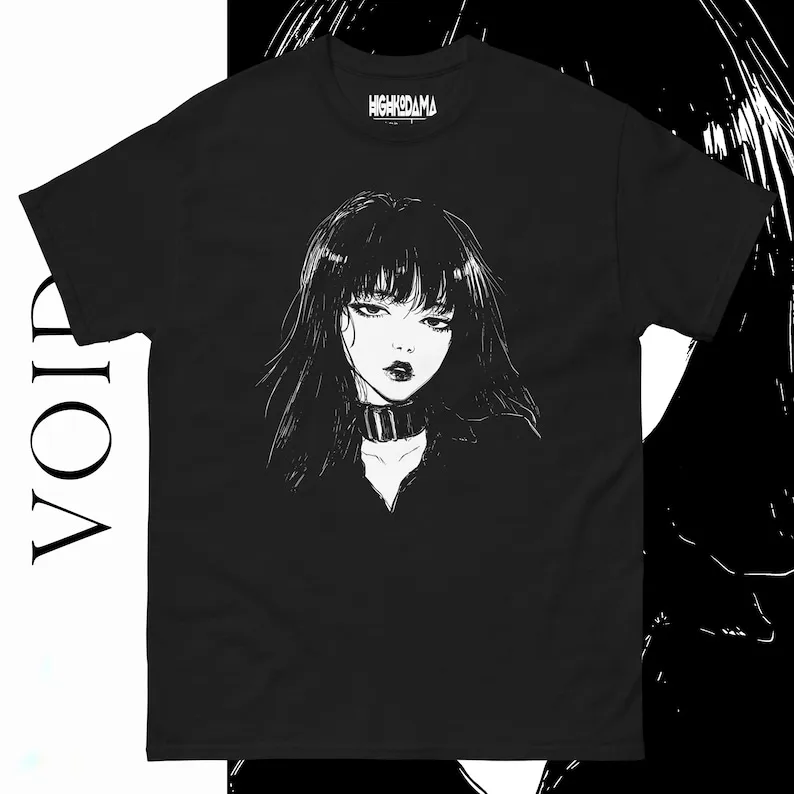 VOID-Camiseta-de-calle-japonesa-Harajuku-ropa-alternativa-de-Highkodama-ropa-informal-de-estilo ...