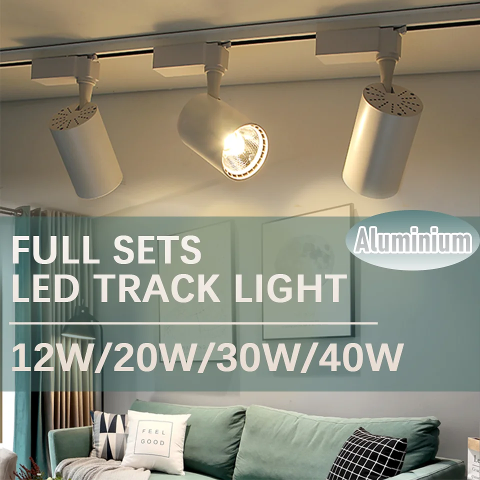 Set-Led-Track-Light-Rail-Lighting-Wall-Lamps-AC220V-Spot-LED-Light ...