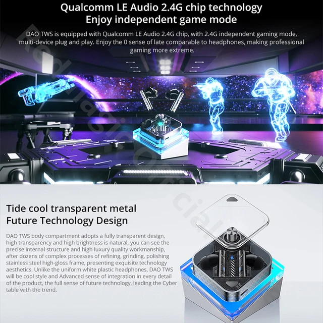 Original Nubia RedMagic DAO TWS Gaming Earbuds for RedMagic 8s Pro TWS ...