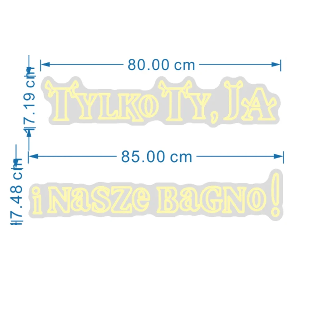 Big 75cm Custom Neon Light He's not rich she's not preg LED Neon Sign ...