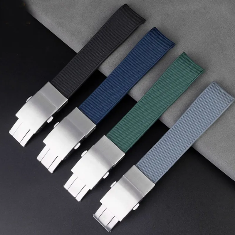 21mm new High Quality Silicone Fluorous Rubber Watchband for Longines ...