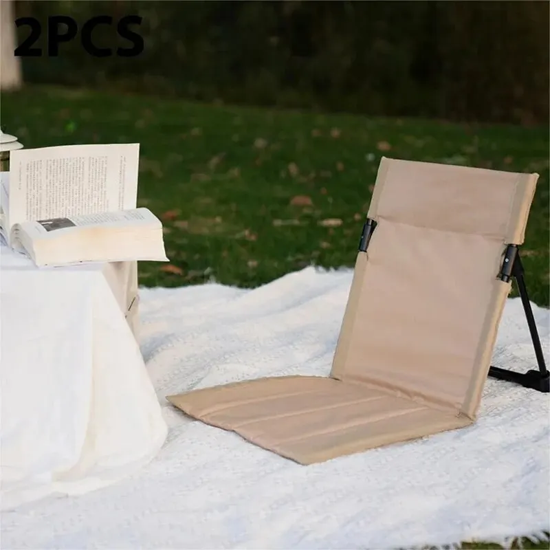 Foldable Camping Chair Outdoor Garden Park Single Lazy Chair Backrest ...