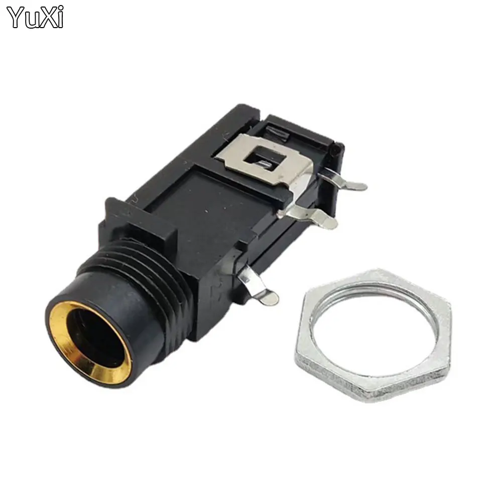 3Pin-Audio-Jack-Speaker-Connector-6-35-Mono-Female-Socket-PCB-Panel ...