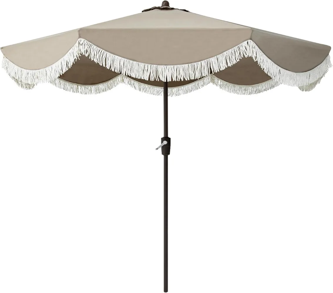 Auto-Tilt-Scalloped-Patio-Umbrellas-with-Fringe-Outdoor-Table-Umbrellas ...