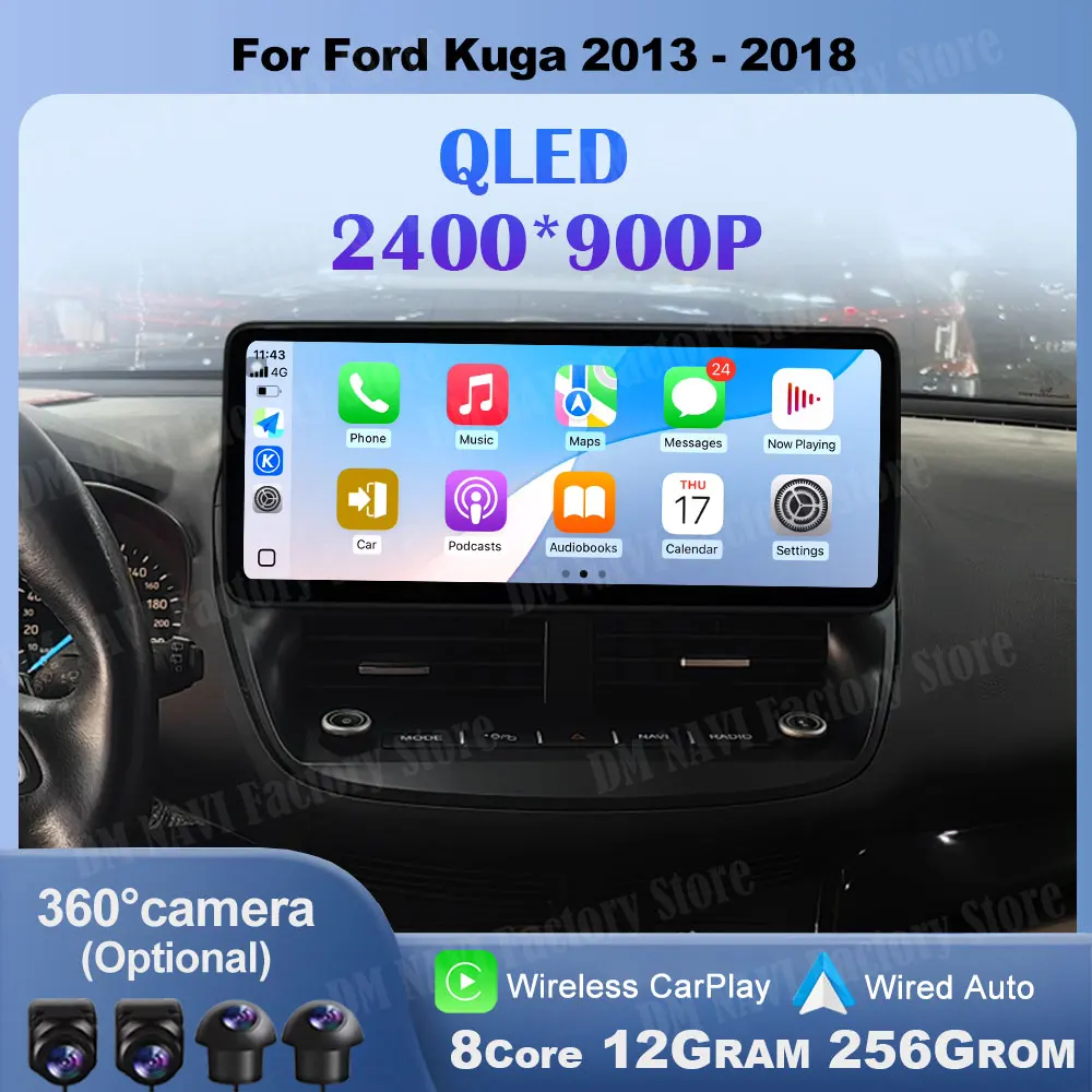 Android 14 For Ford Kuga 2013 - 2018 Navigation GPS Car Auto Radio DSP ...