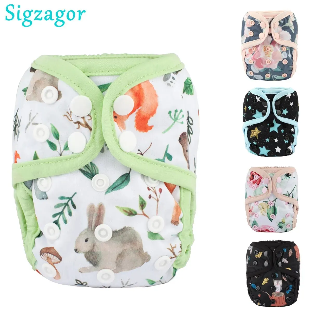 Sigzagor-1-Newborn-Baby-Cloth-Diaper-Cover-Nappy-Premature-Adjustable ...