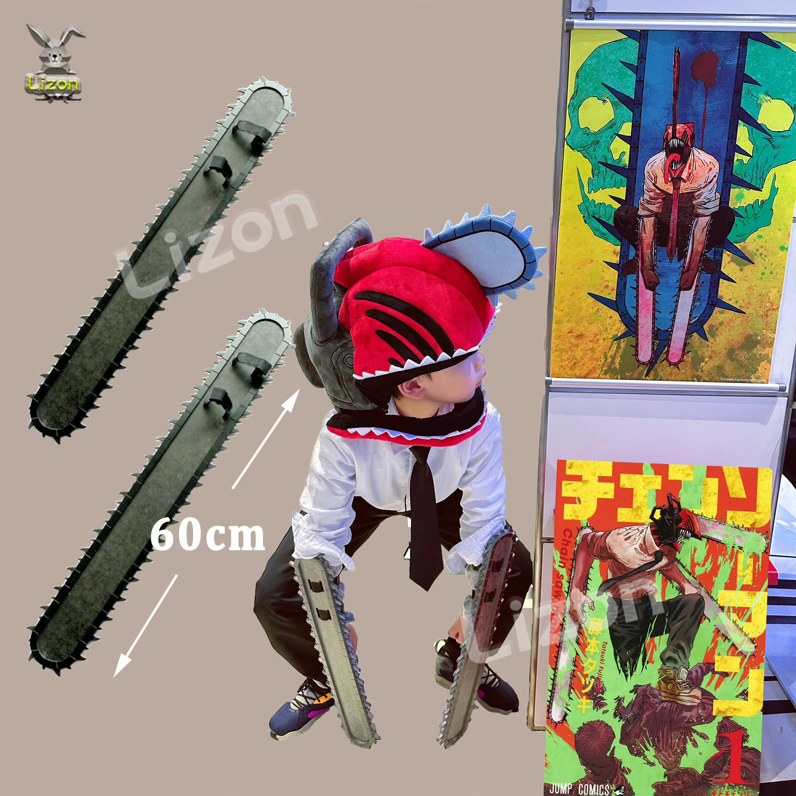 Anime Chainsaw Man Cosplay Props Denji Saws Hand for Children Weapons ...