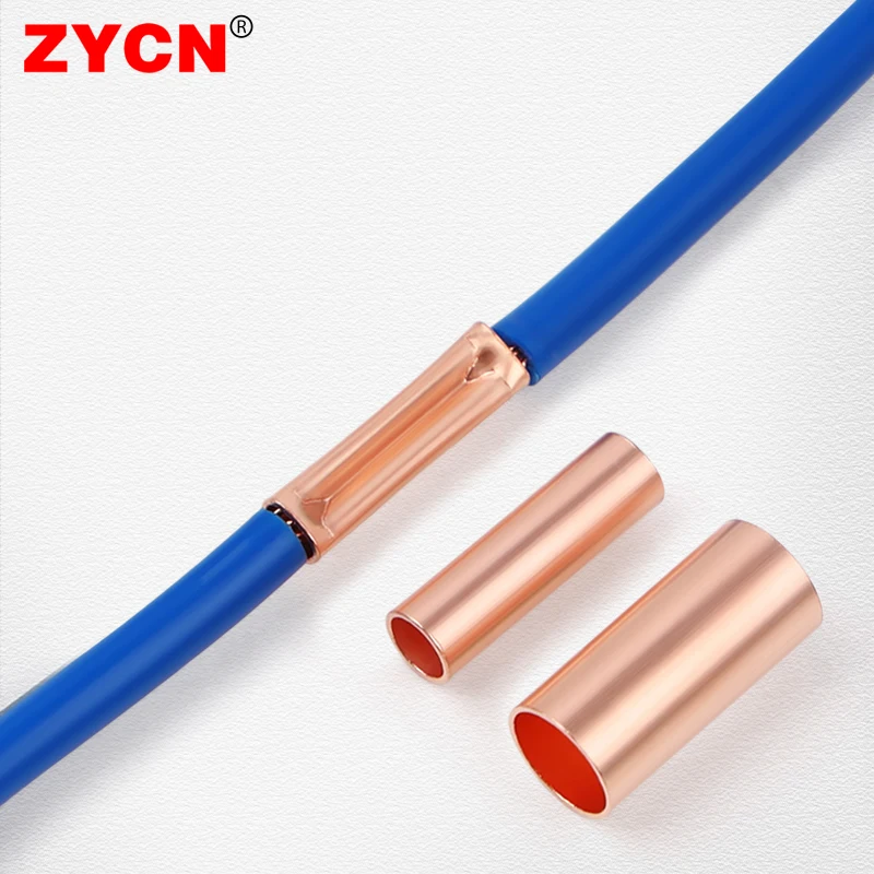 100-270Pcs-GT-Copper-Connection-Pipe-Joint-Small-Tube-Protection-Sleeve ...