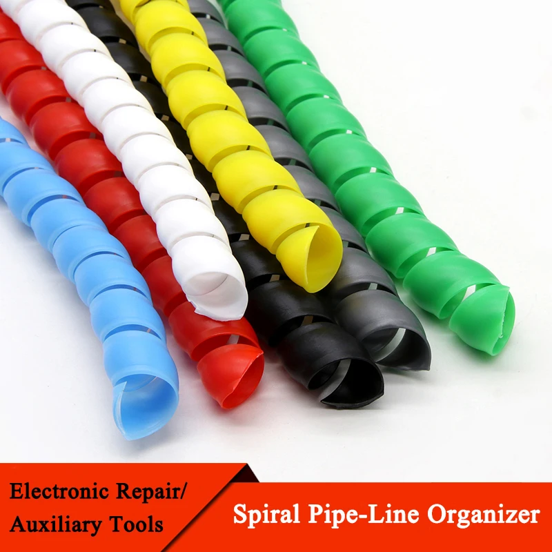 2/5/10Meters 8mm ~ 40mm Line Organizer Pipe Protection Flexible Spiral ...