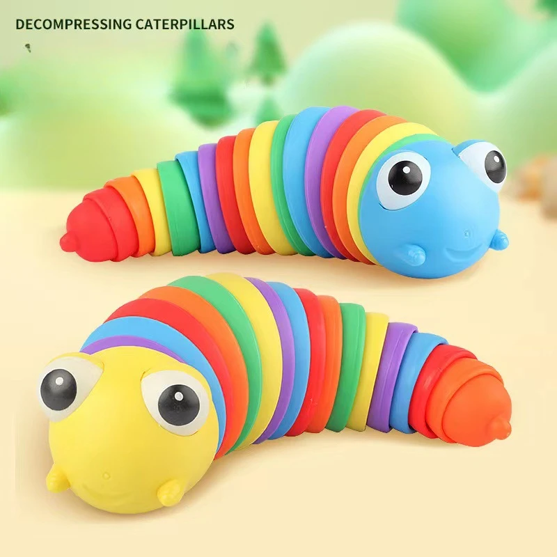 Colorful-Caterpillar-Toy-Decompress-Children-s-Baby-Toy-Snail-Bug ...