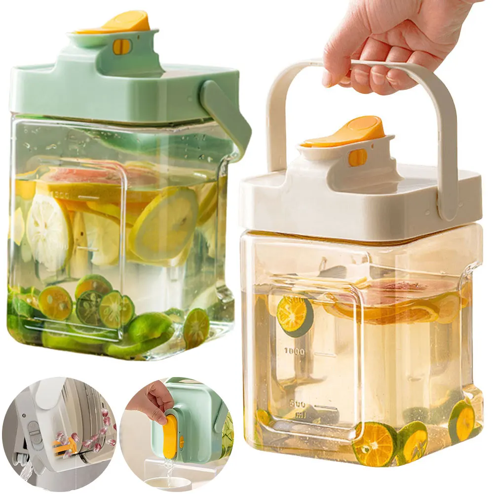 2-3L-Portable-Plastic-Drink-Dispenser-Refrigerator-Beverage-Liquid ...