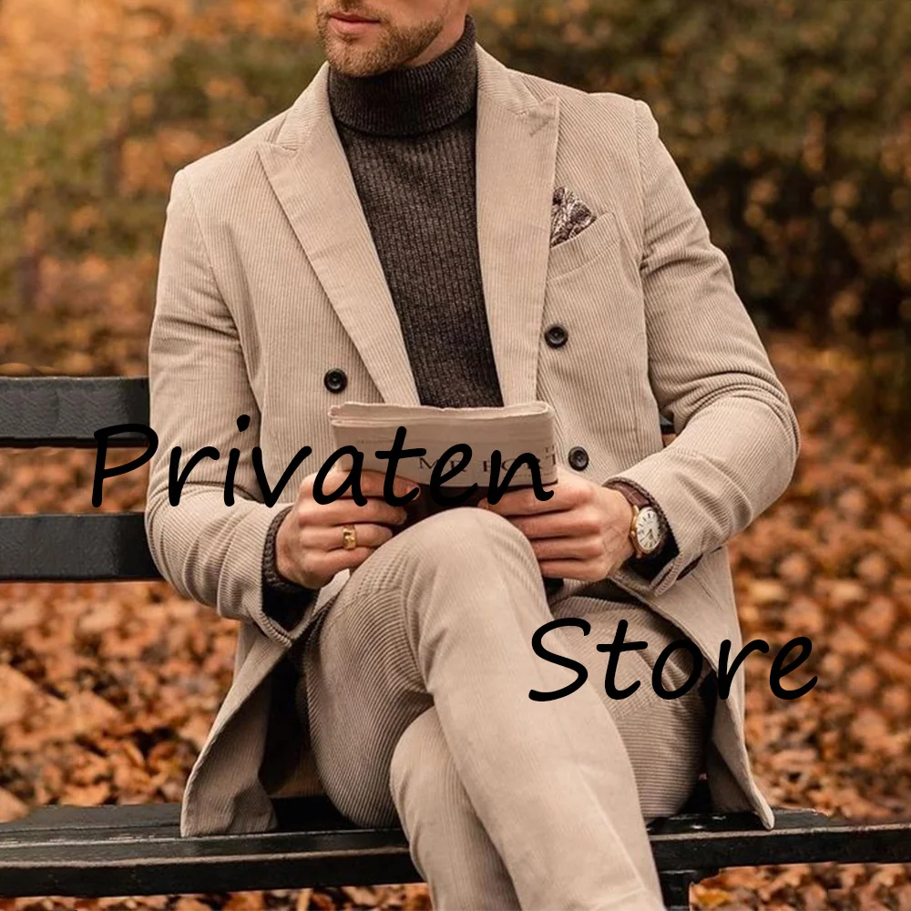 Casual-Men-s-Formal-Kit-Men-s-Corduroy-Two-piece-Suit-Mens-2-Piece ...