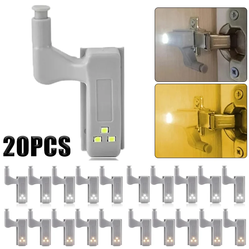 20-5PCS-Under-Cabinet-Light-LED-Inner-Hinge-Lamp-Universal-Wardrobe ...