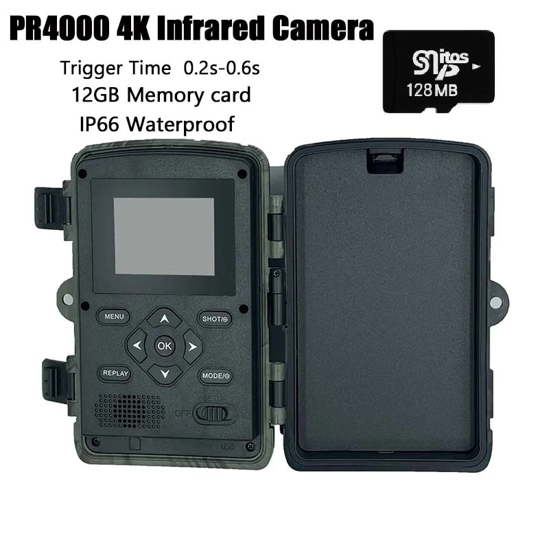 Pr4000 Waterproof Hunting Trail Camera 4k 30mp Infrared Night Vision ...