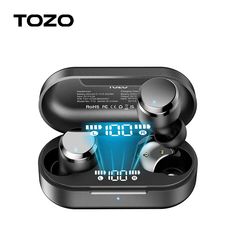 TOZO Tonal Dots T12 mini Wireless Earbuds , Bluetooth 5.3 Earphones, 22 ...