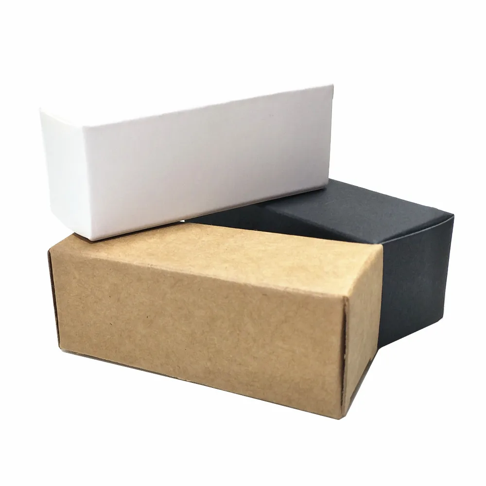 100Pcs-lot-White-Black-Brown-Kraft-Paper-DIY-Crafts-Packing-Box ...