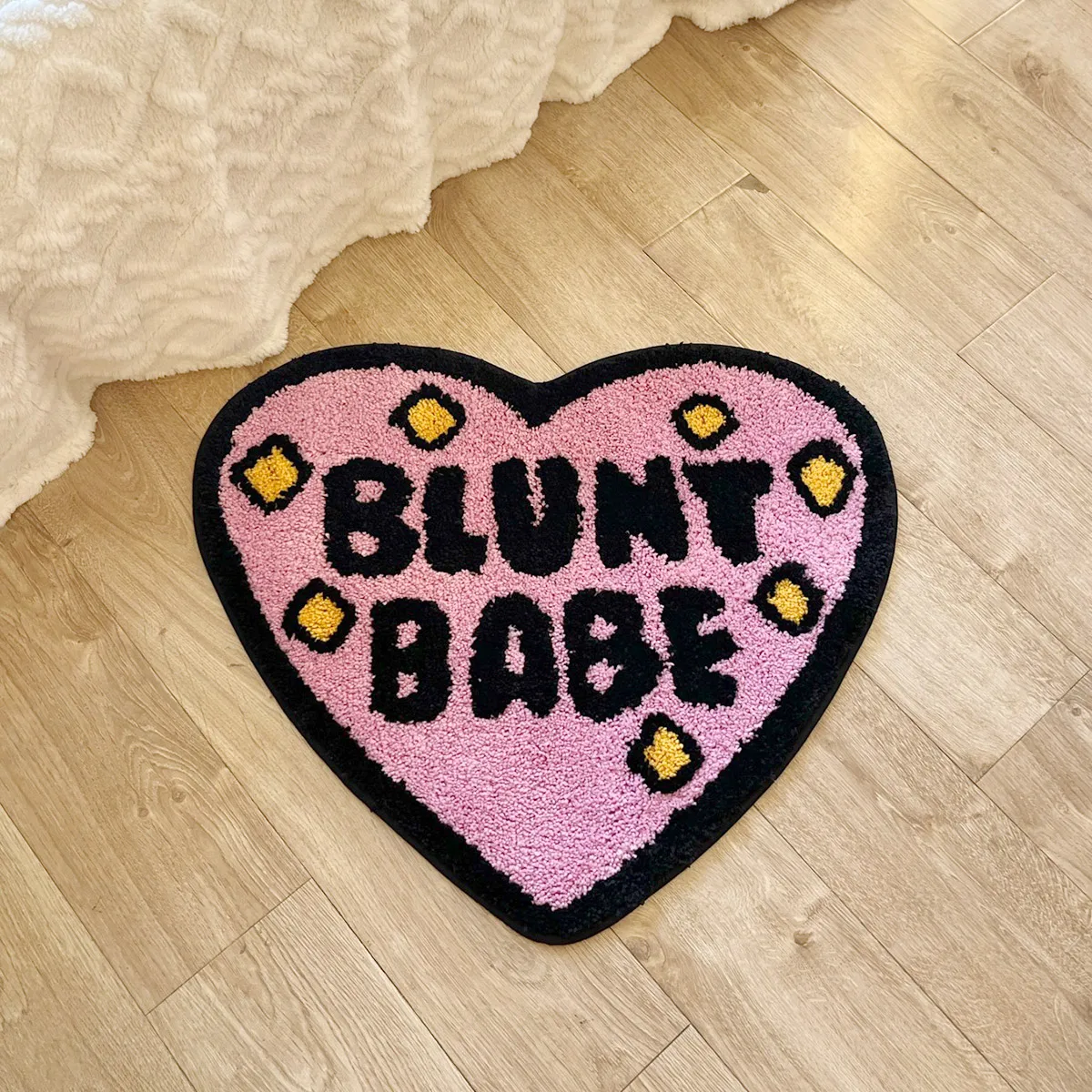 Pink-Blunt-Babe-Tufting-Rug-Korean-Style-Baby-Kids-Bedroom-Home-Living ...