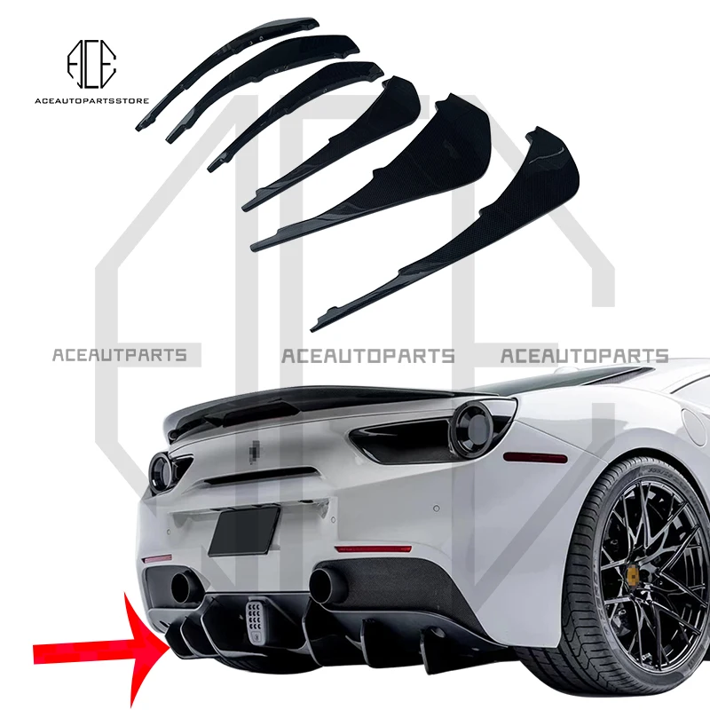 For-Ferrari-488-rear-diffuser-lip-for-488-GTB-dry-carbon-fiber-material ...