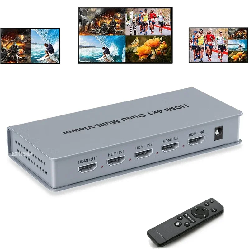 4x1-HDMI-Multi-viewer-1080P-4-Channel-Input-HDMI-Multiviewer-4x1-Quad ...