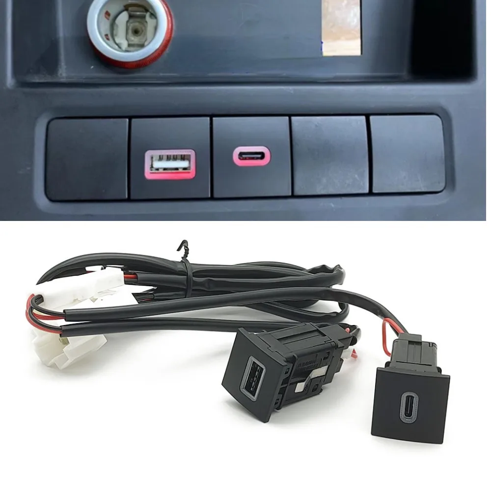 차량용 USB 차량용 충전기 소켓, USB 충전 콘센트 전원 어댑터, PD 타입, VW 골프 6 제타 5 MK5 시로코 2006 ...