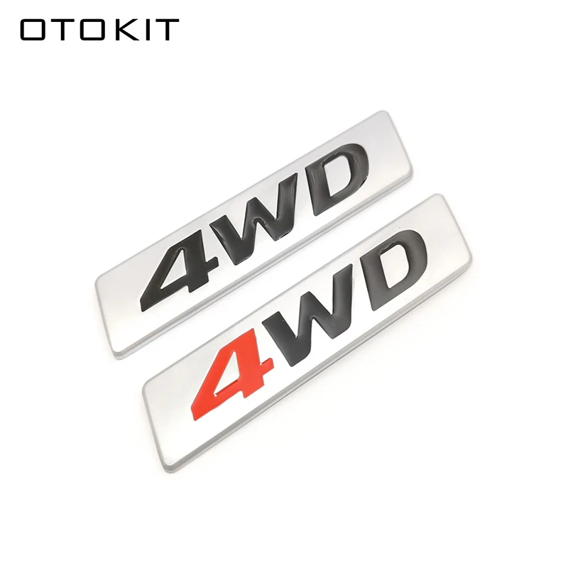Otokit New 3d Car Styling Metal 4wd Sticker Car Side Fender Rear Trunk ...