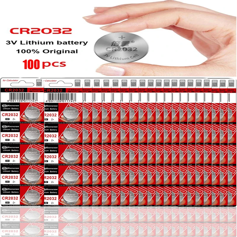 100pc-20card-CR2032-CR-2032-DL2032-ECR2032-BR2032-3V-Li-ion-Battery-for ...