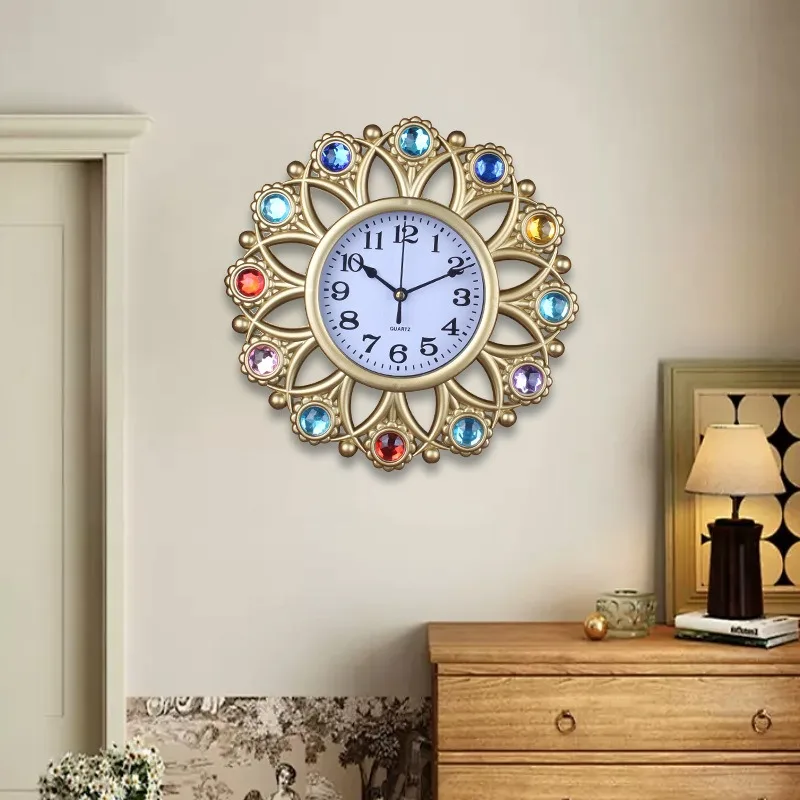 European Wall Clock Retro Art Wall Watch Decorative Wall Clock Home ...