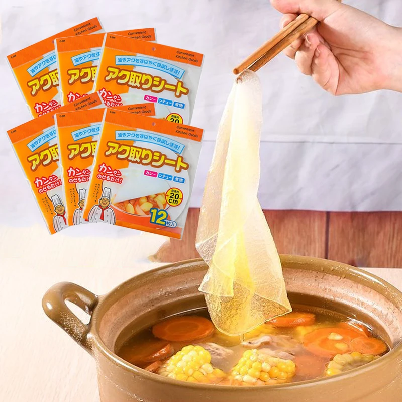60pcs-Disposable-Soup-Oil-Absorbing-Paper-Food-Soup-Blotting-Oil-Health ...