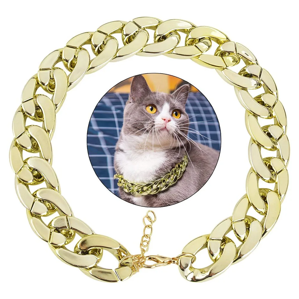Pet-Dog-Cat-Hip-Hop-Plating-Plastic-Collar-French-Bulldog-Necklace ...