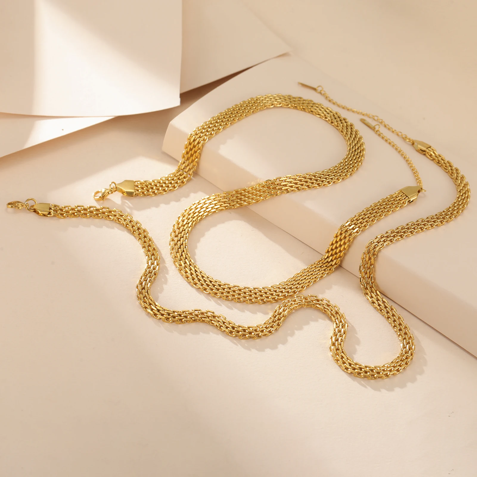 Skyrim 6MM/8MM Wide Chain Necklace Women Stainless Steel Gold Color ...