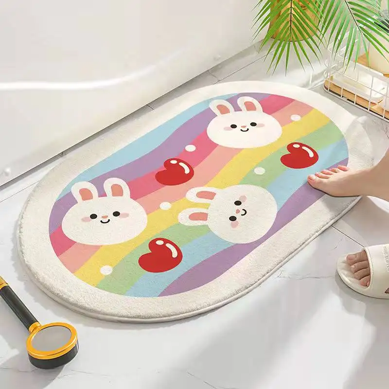 Rainbow-Rabbits-Bath-Mat-Rug-Home-Carpet-For-Living-Room-Entrance ...